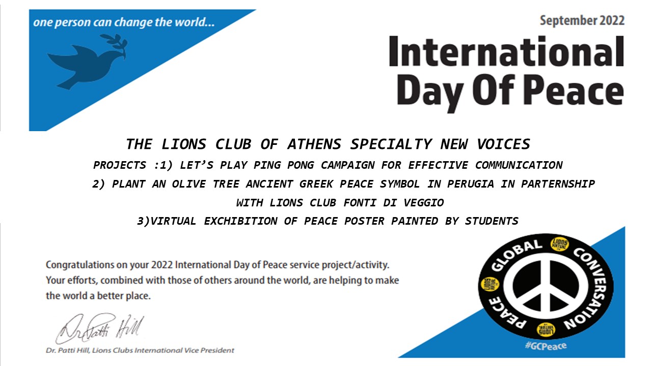 INTERNATIONAL DAY OF PEACE CERTIFICATE – New Voices Athens
